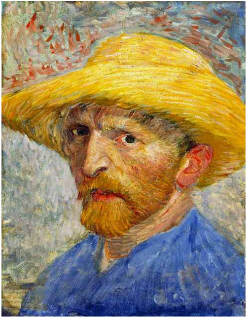 Self-Portrait with Straw Hat Vincent Van Gogh - 2104 Self-Portrait with Straw Hat Vincent Van Gogh - 2104