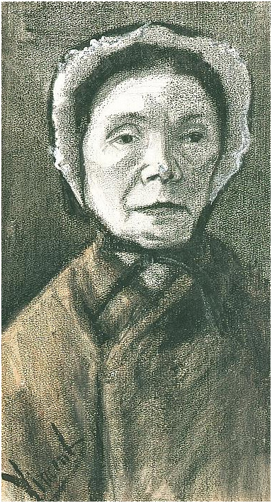 Woman with Dark Cap (Siens Mother?) by Vincent Van Gogh - 1933