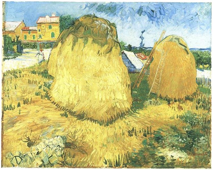 Haystacks - Paint with Me | Van Gogh Gallery