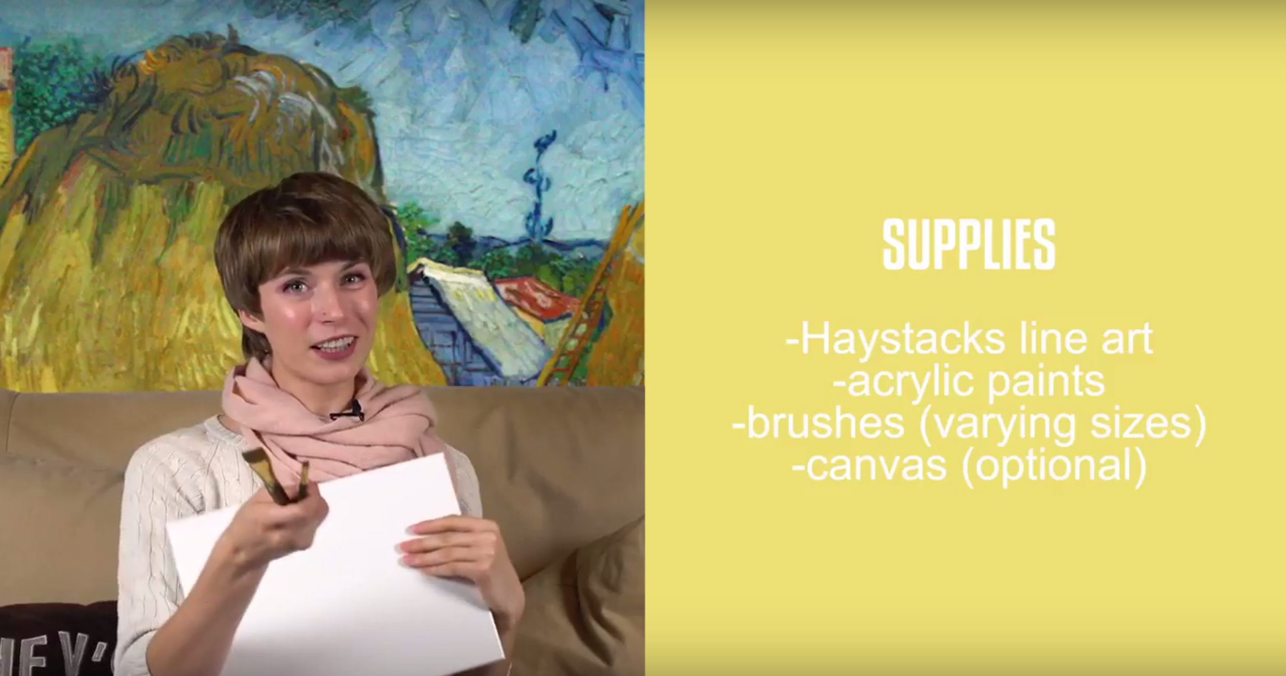 Haystacks - Paint with Me | Van Gogh Gallery
